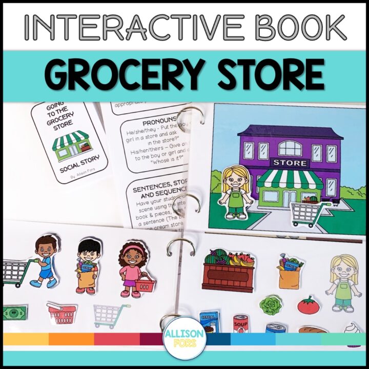 Grocery Store Interactive Book Speech Therapy | Allison Fors, Inc.