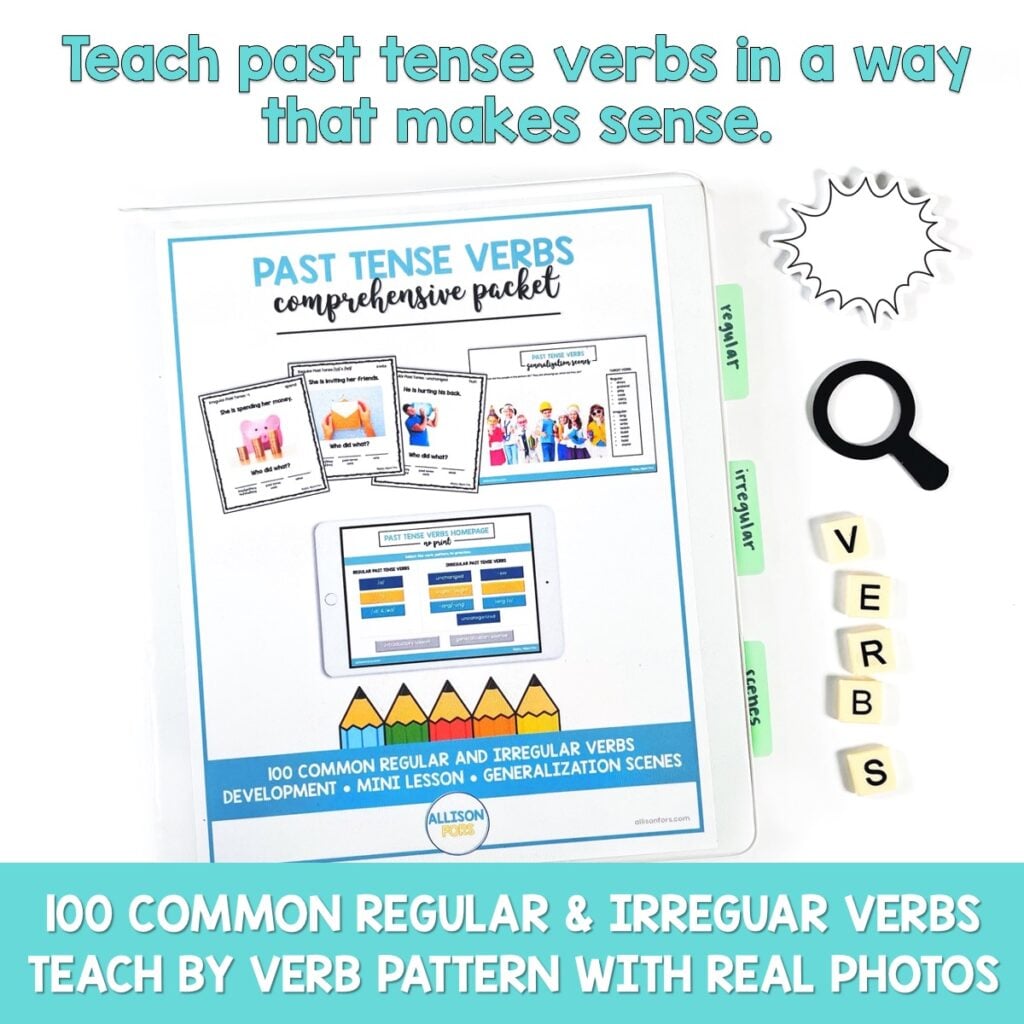 Past Tense Verbs Unit | Speech Therapy Printable and Digital