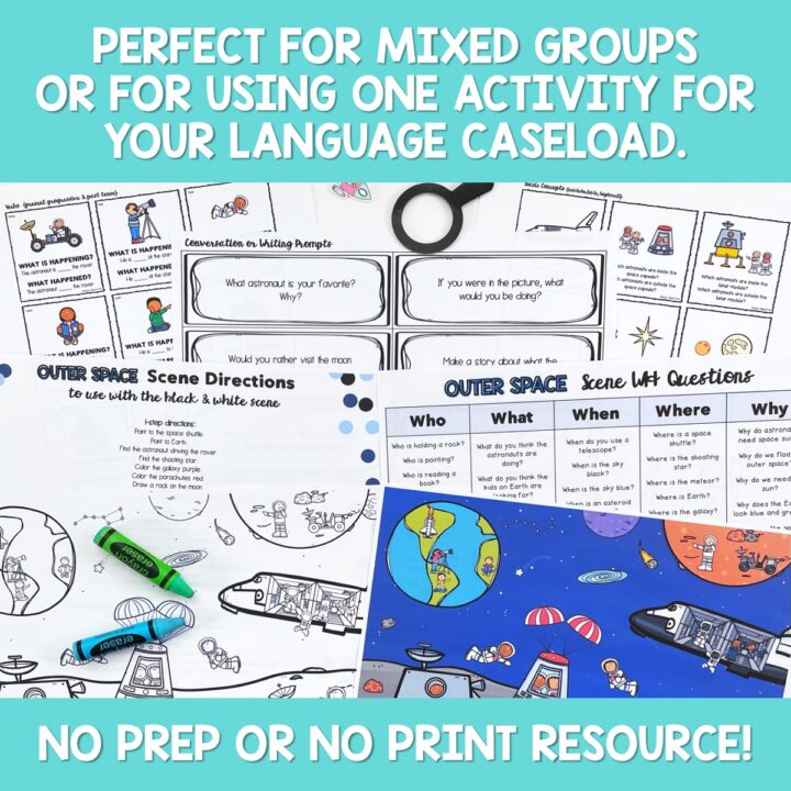 Outer Space Picture Scene for Speech Therapy - Language Scene | Allison ...