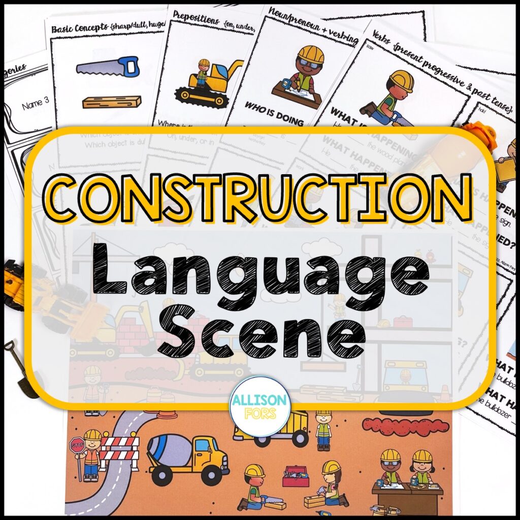 Construction Picture Scene for Speech Therapy - Language Scene ...