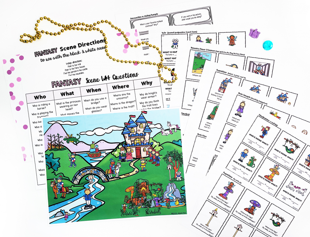 Speech Therapy Language Scene: Fantasy Themed | Allison Fors, Inc.