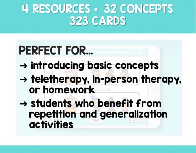 Basic Concepts Speech Therapy Bundle BOOM Cards™️ Digital Activities ...