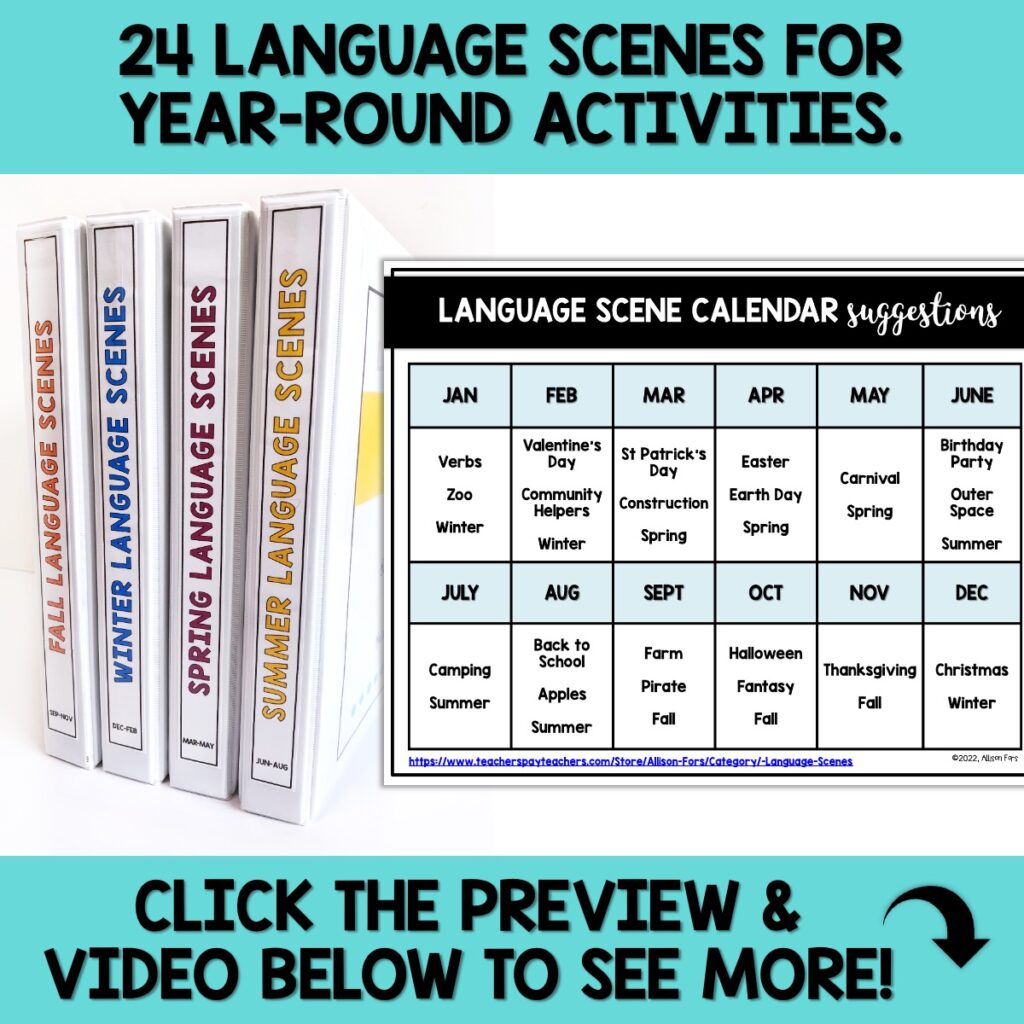 Picture Scenes for Speech Therapy - Language Scenes Bundle | Allison ...