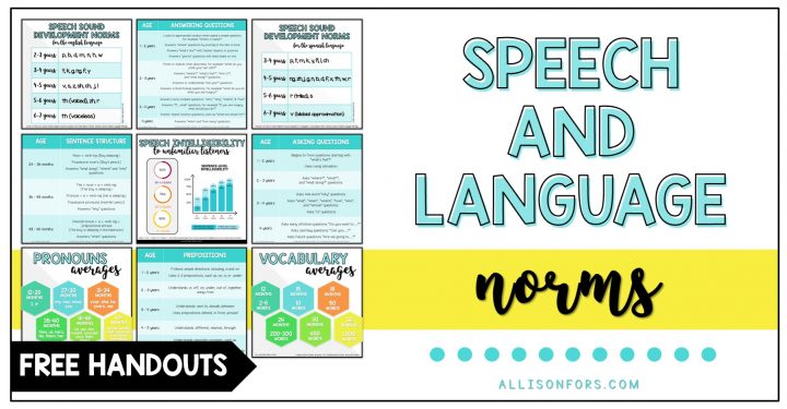 Speech and Language Development Norms | Allison Fors, Inc.