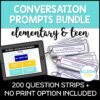 Conversation Starters BUNDLE Speech Therapy Printable and Digital Ice ...