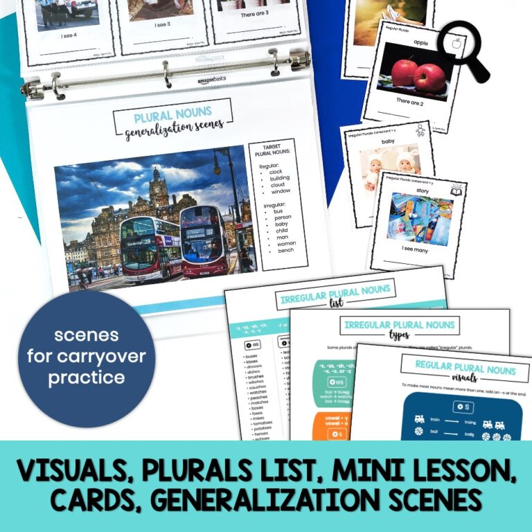 Plurals Unit | Speech Therapy Printable and Digital