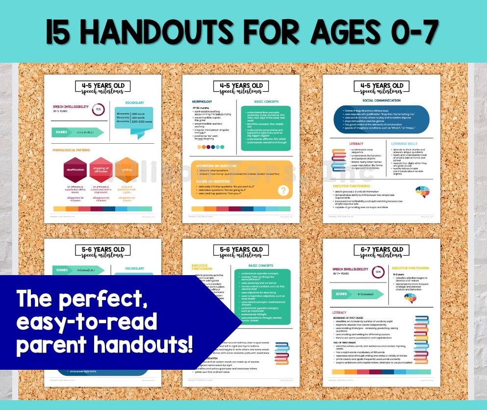 Speech-Language Milestones by Age - Parent Handouts | Allison Fors, Inc.