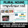 Plurals Unit | Speech Therapy Printable and Digital