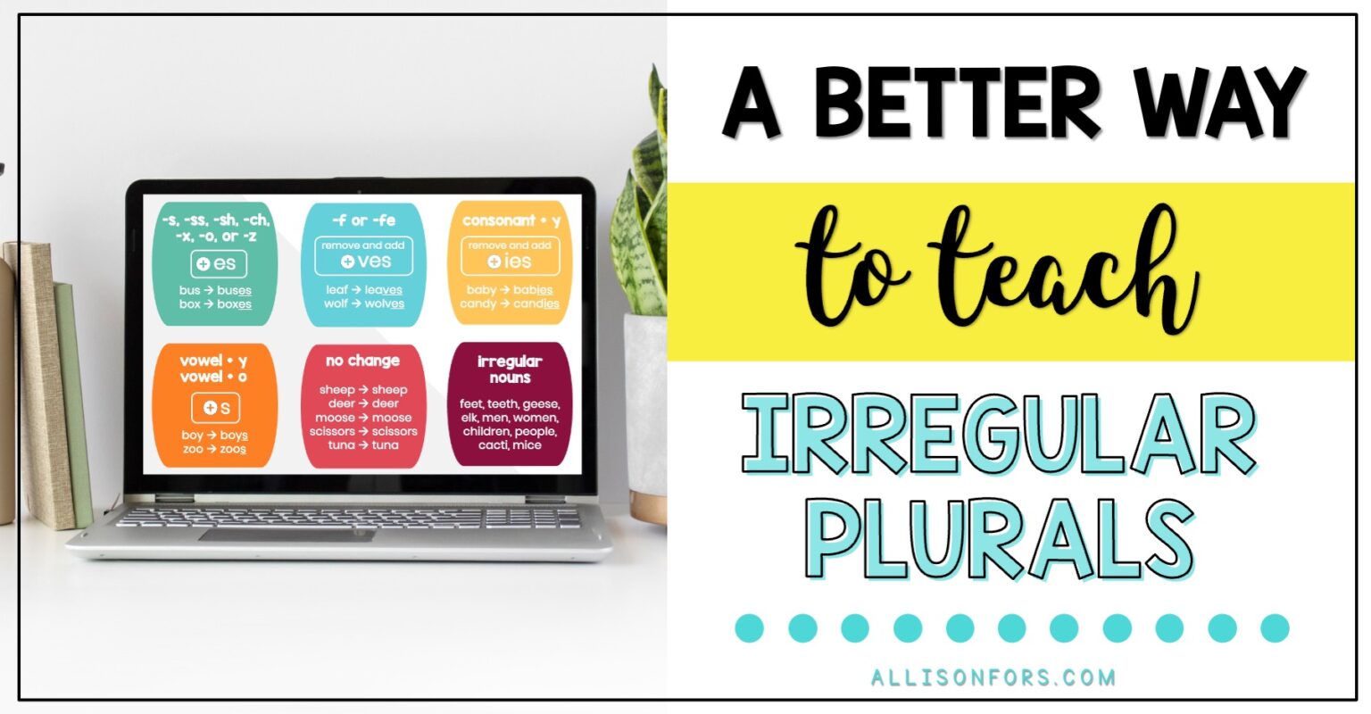 A Better Way to Teach Irregular Plurals in Speech Therapy