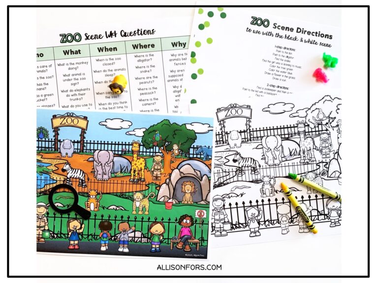 Zoo Themed Speech Therapy Activities | Allison Fors, Inc.