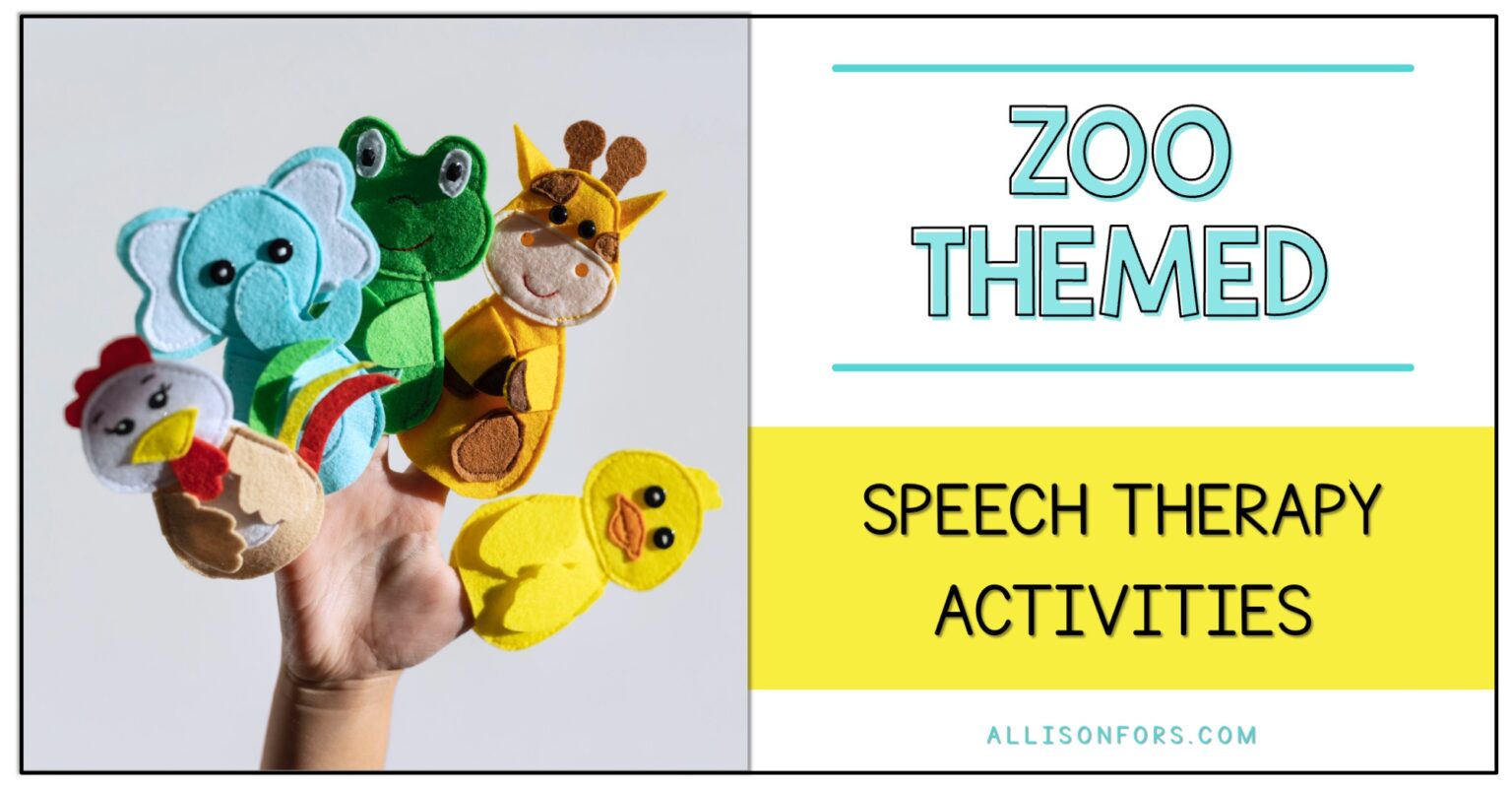 Zoo Themed Speech Therapy Activities | Allison Fors, Inc.
