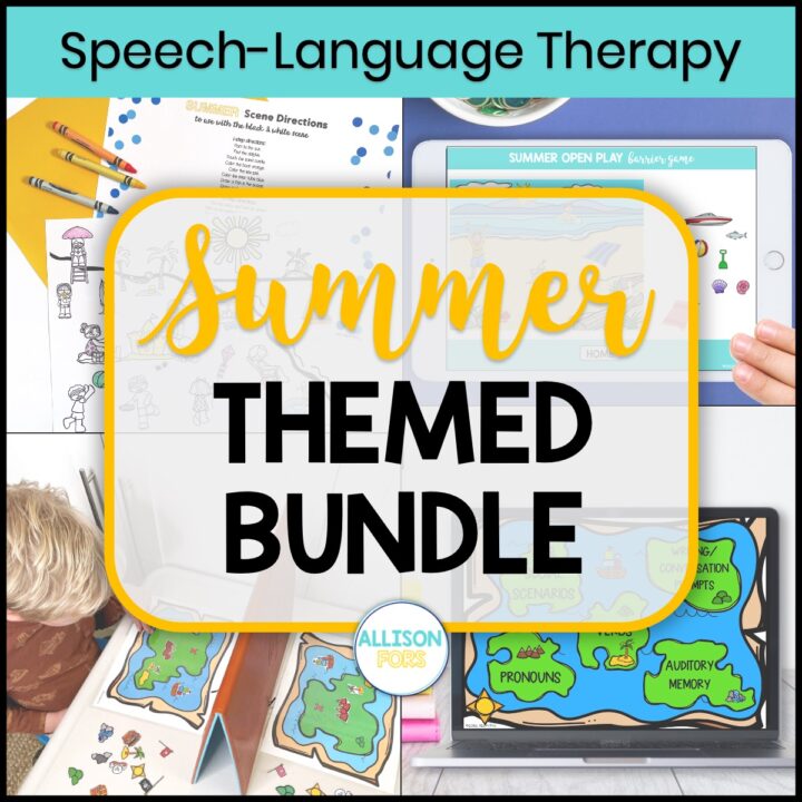 Summer Speech and Language Activities Bundle - Speech Therapy Summer ...