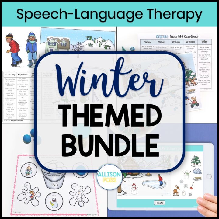 Winter Speech and Language Activities Bundle - Speech Therapy Winter ...