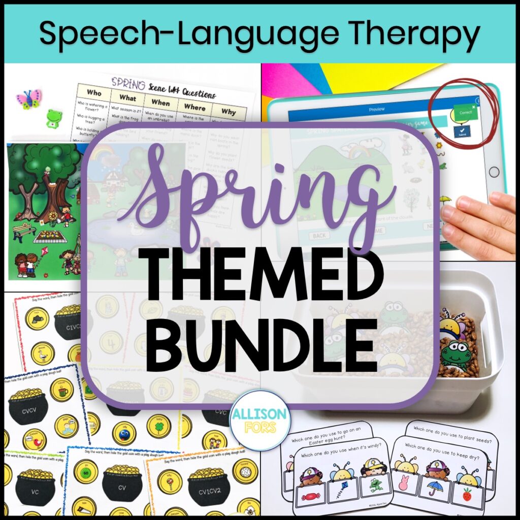 Spring Speech and Language Activities Bundle - Speech Therapy Spring ...