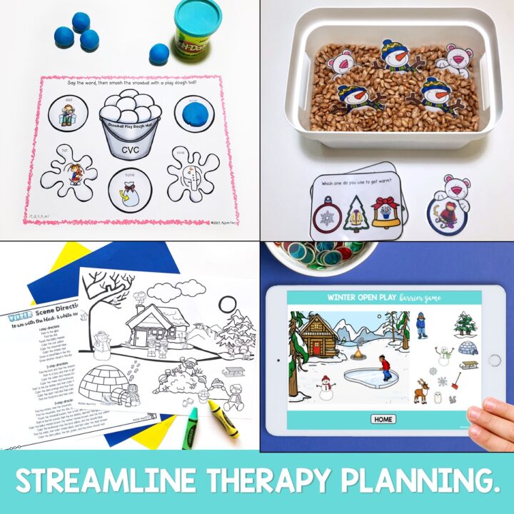 Winter Speech and Language Activities Bundle - Speech Therapy Winter ...