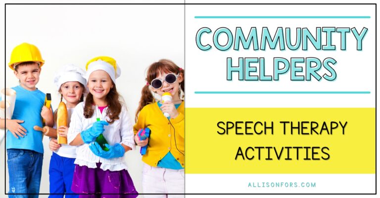 Community Helpers Speech Therapy Activities | Allison Fors, Inc.