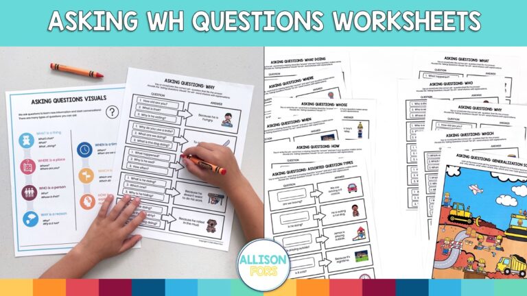 7 Wh Questions Activities for Speech Therapy | Allison Fors, Inc.
