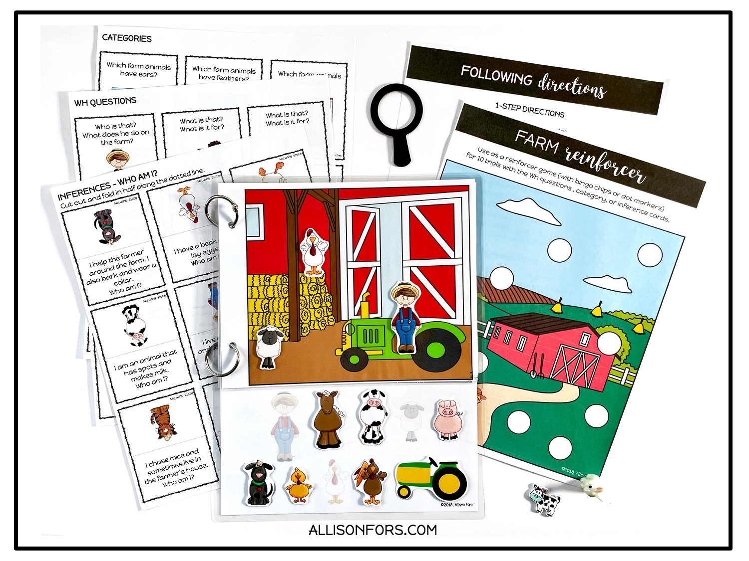 Farm Themed Speech Therapy Activities | Allison Fors, Inc.