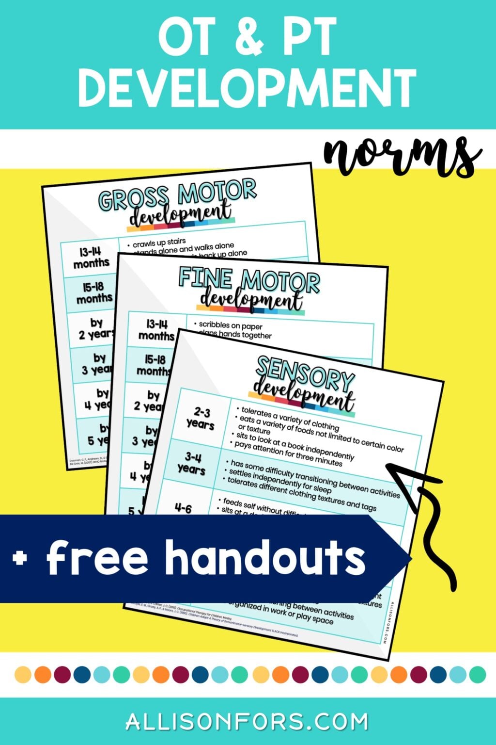 OT and PT Development Norms | Allison Fors, Inc.