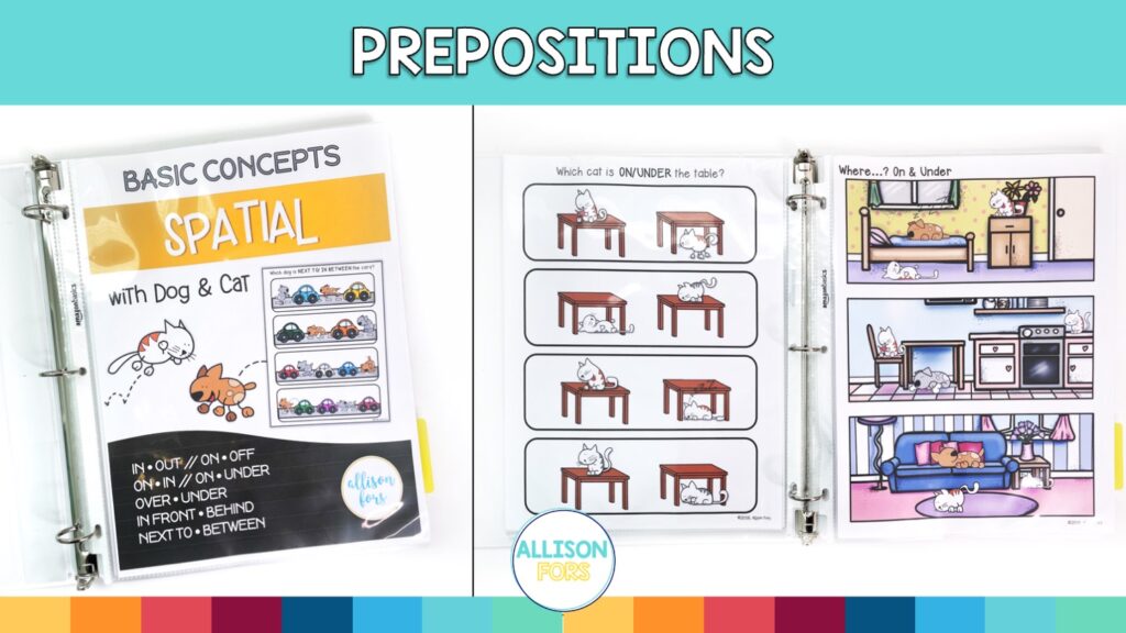 7 Prepositions Activities for Speech Therapy | Allison Fors, Inc.