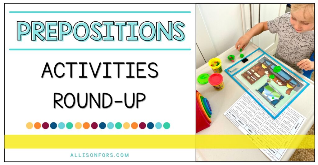 7 Prepositions Activities for Speech Therapy | Allison Fors, Inc.