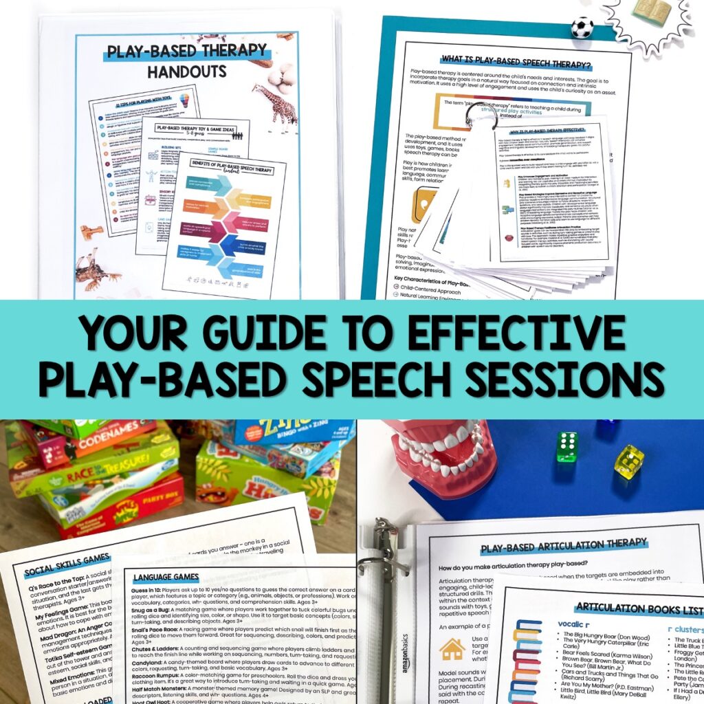 Play Based Speech Therapy Handouts | Allison Fors, Inc.