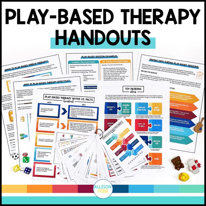 Play Based Speech Therapy Handouts | Allison Fors, Inc.