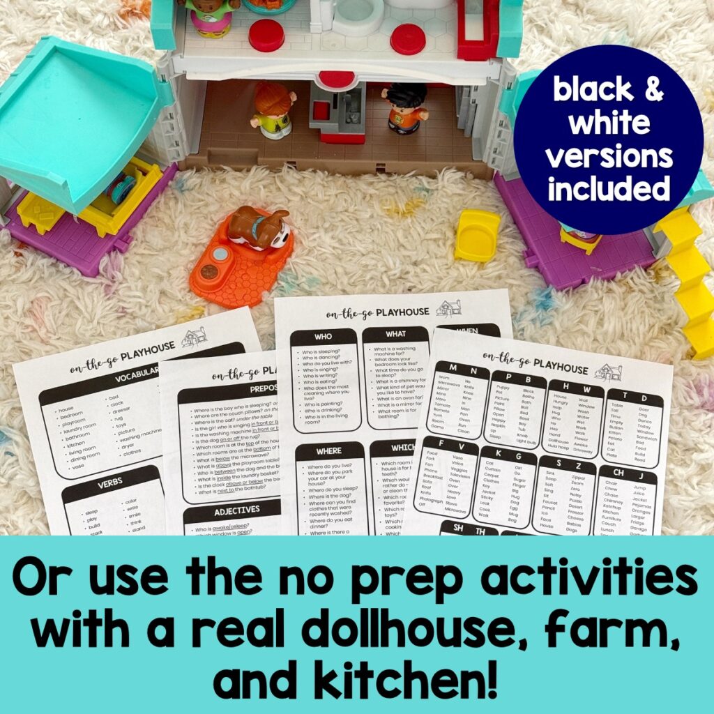 On-The-Go Play Bundle – NO PREP Play Based Speech Therapy Activities