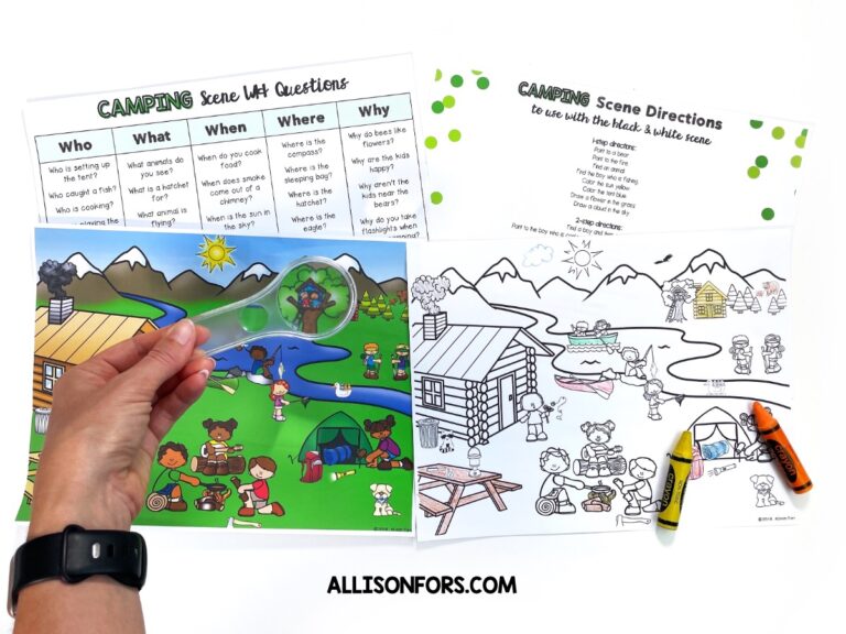 Camping Themed Speech Therapy Activities | Allison Fors, Inc.