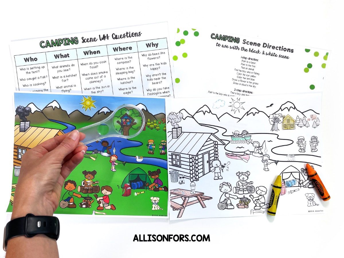 Camping Themed Speech Therapy Activities | Allison Fors, Inc.