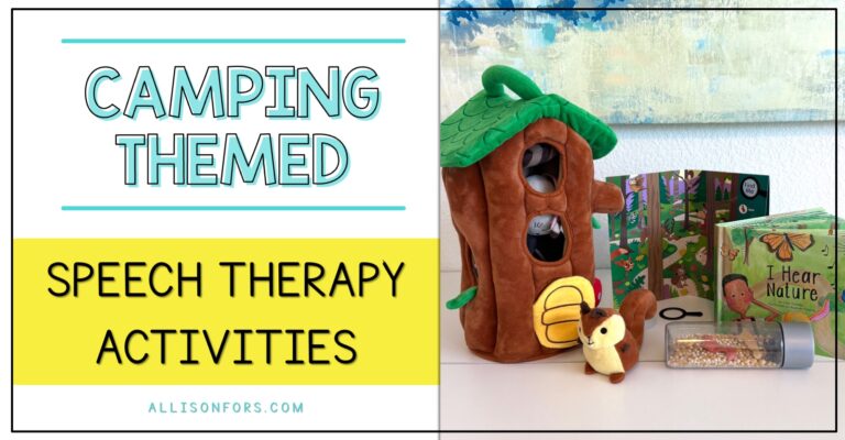 Camping Themed Speech Therapy Activities | Allison Fors, Inc.