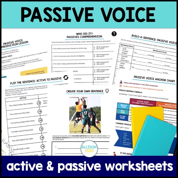 Active and Passive Voice – Complex Sentence Structure Worksheets and ...