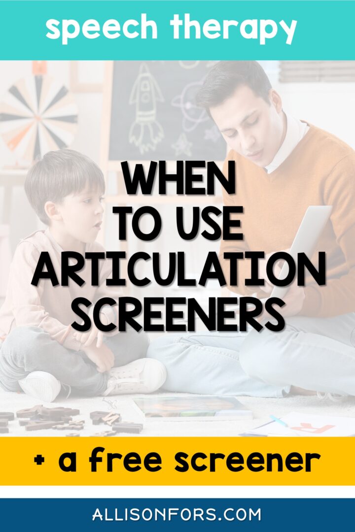 Using Articulation Screeners and a Free Screener