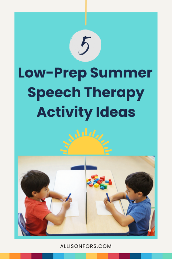 Summer Speech Therapy Activity Ideas | Allison Fors, Inc.